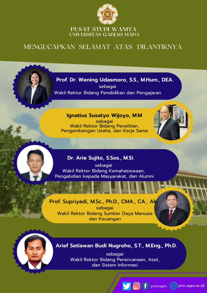 SELAMAT ATAS DILANTIKNYA 5 WAKIL REKTOR BARU MASA BAKTI 2022-2027